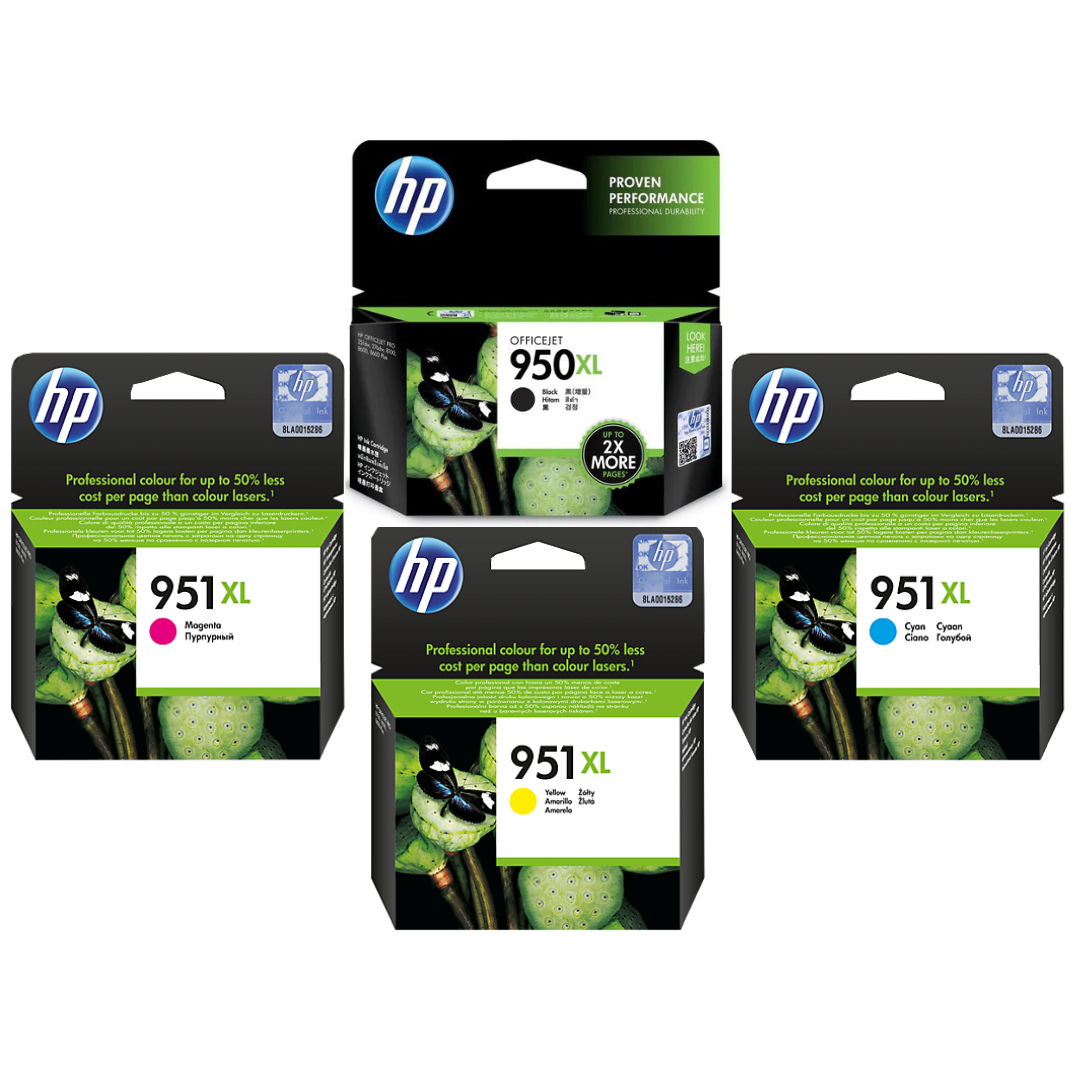 FULL SET - HP 950XL and 951XL cartridges – CONSUMALL